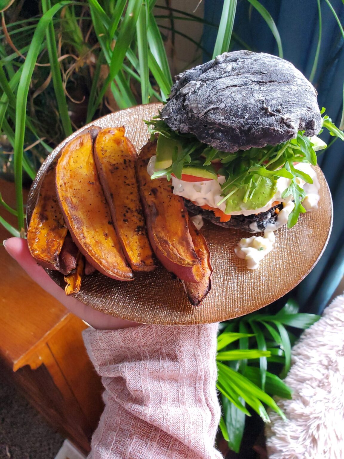 Salmon Burgers w/ Squid Ink Buns & Tartar Sauce - Catfish Out of Water